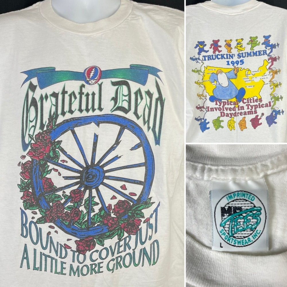 Grateful Dead Vintage Wheel Truckin Summer 1995 Conce… - Gem